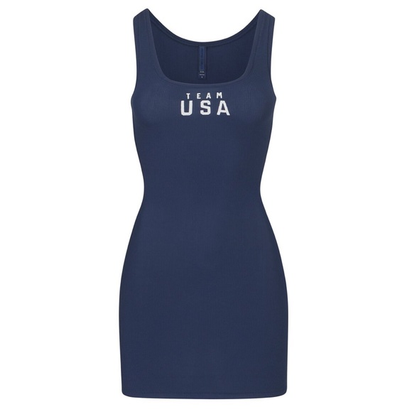 SKIMS | Dresses | Skims Olympic Capsule Tank Dress In Navy New | Poshmark